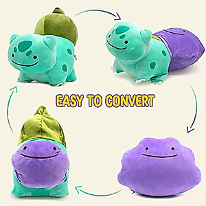 Andenley 12.7''Plush Changeable Two Style Soft Stuffed Toy Doll Ditto Reversible Figure Plush Pillow Toys Gifts for Kids Birthday,Halloween,Christmas
