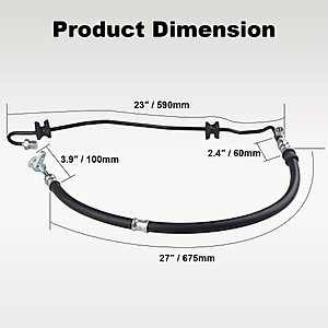 WMPHE Power Steering Pressure Hose Assembly Compatible with Honda CRV CR-V 2.4L 2007 2008 2009 2010 2011, Replacement for 53713SWAA03, 53713SWAA02, 3401230