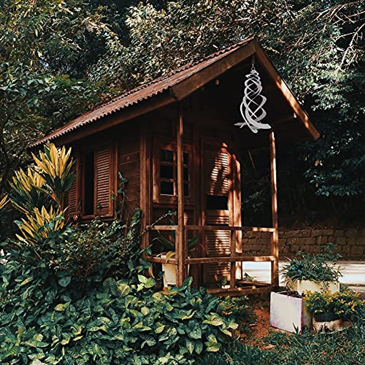 Happyyami Reflective Spiral Rods for Bird Garden Bird Rods Hanging Revolving Bird Pendants for Lawn Balcony Pathway Walkway Silver 3pcs