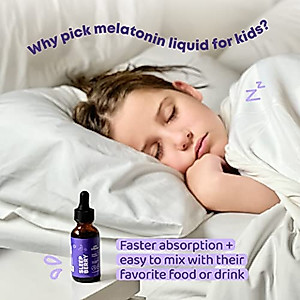 JoySpring SleepBerry Melatonin for Kids with Elderberry - Liquid Melatonin for Kids Sleep Support - Natural Children Melatonin Liquid with Vitamin D - Melatonin for Kids Liquid - Toddler Melatonin
