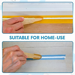 JMIBASIC Grout Caulk Finishing Tool - Multi Size 4 Pieces Set - Smooth Grout Sealant Silicone Caulking Tool - Rubber Spatula Spreader - Grout Sealer Applicator - Ergonomic Handle Grip_ABS (1.1 Inch)