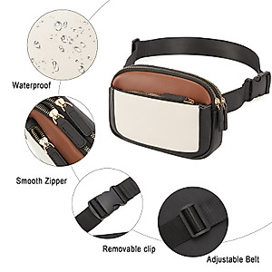 CLUCI Belt Bag for Women, Mini Everywhere Crossbody Waist Bag Adjustable Strap, Vegan Leather Women's Fanny Pack