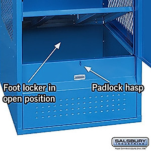 Salsbury Industries 71024BL-U Solid Door 6-Feet High 24-Inch Deep Unassembled Standard Gear Metal Locker, Blue
