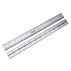 Benchmark Tools 466484 12 inch Combination Square Blade Ruler 4R Markings 1/8, 1/16, 1/32, 1/64 Stainless Steel Non-Glare Satin Chrome Finish Compatible with Starrett, Mitutoyo, PEC, Brown and Sharp