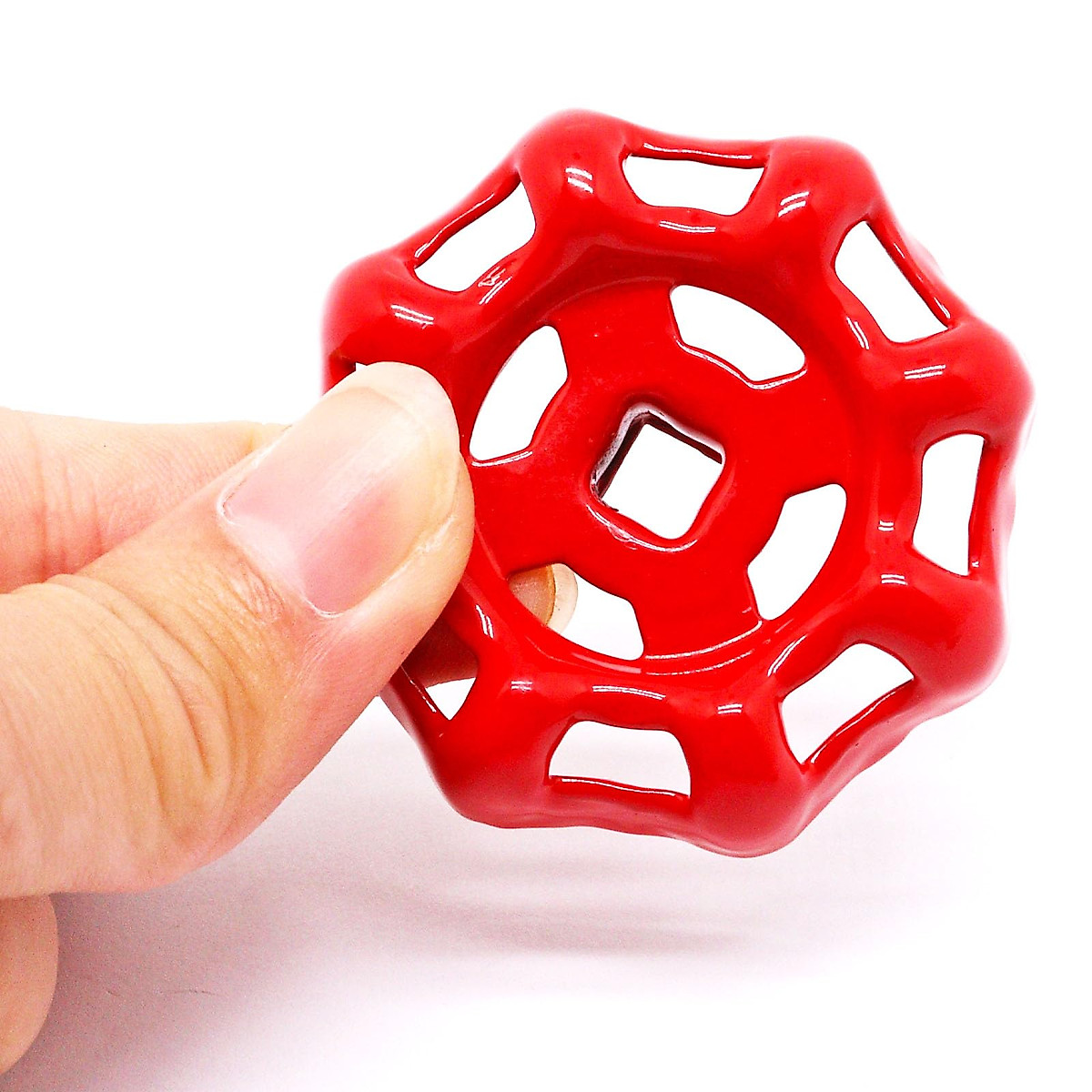 ZHMEINA 2 Pack Outdoor Faucet Handle, Faucet Handle Replacement, Cast Steel Faucets Round Wheel Handles, Replacement Water Spigot Handles with Screws Spacer 9/32inch x 9/32inch (6mm x 6mm)