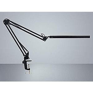 PSIVEN LED Architect Desk Lamp, Metal Swing Arm Dimmable Task Lamp, Eye Care Table Lamp with Clamp (3 Color Modes, 10-Level Dimmer, Memory Function) Highly Adjustable Office, Craft, Workbench Light