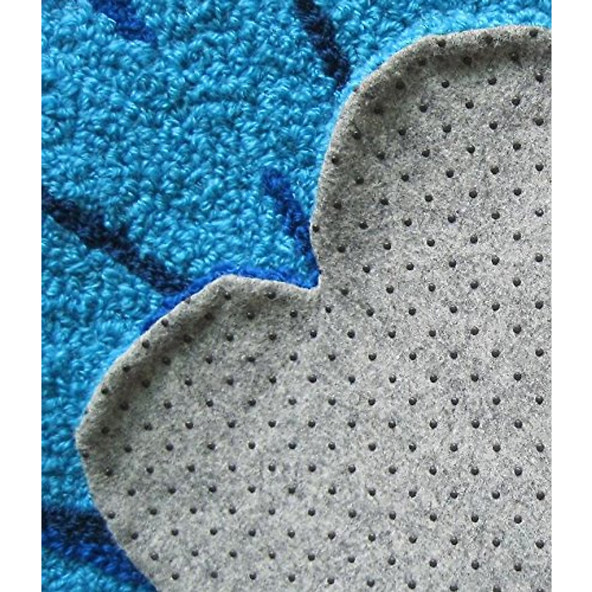 Judy Dre am Blue FFlowers Shape Area Rugs Hand Woven Round Sunflowers Runner Rug for Bedroom,Living Room,Kitchen,Bathroom,Bedside Floor Mat Non-Slip Floral Farmhouse Absorbent Doormat 25.6" X 25.6"