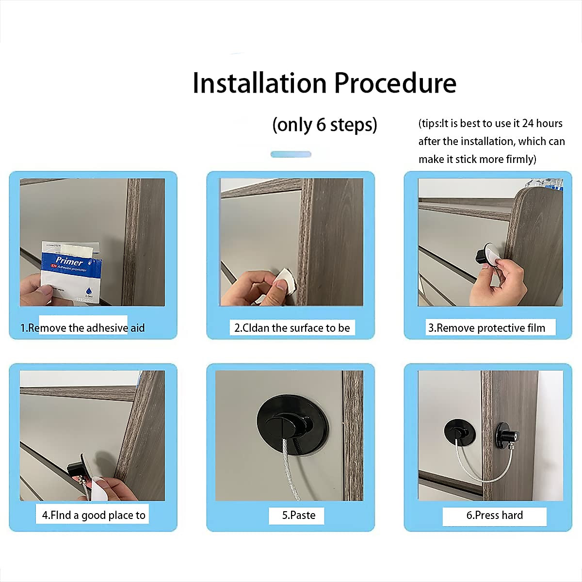 Refrigerator Lock, 2 Packs Self-Adhesive Fridge Lock with Keys, Childproof Freezer Lock Cabinet Locks with Rustproof Straps Strong Adhesive White.