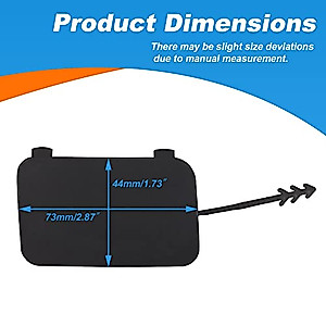 Rear Bumper Tow Hook Cover Fit for Audi Q5 2008 2009 2010 2011 2012 2013 2014 2015 2016 2017 Towing Eye Cap 8R0807449 8R0807450 (Black, right passenger side) Xinpinsai