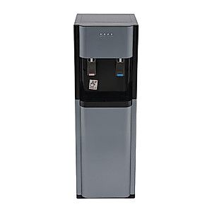 BRICZUNA Water Dispenser, Bottom Loading Water Dispenser, Holding 0.16Gal/H 620W Portable Water Warmer for Travel, Hotel,Offices, Living Room (Dark Gray)