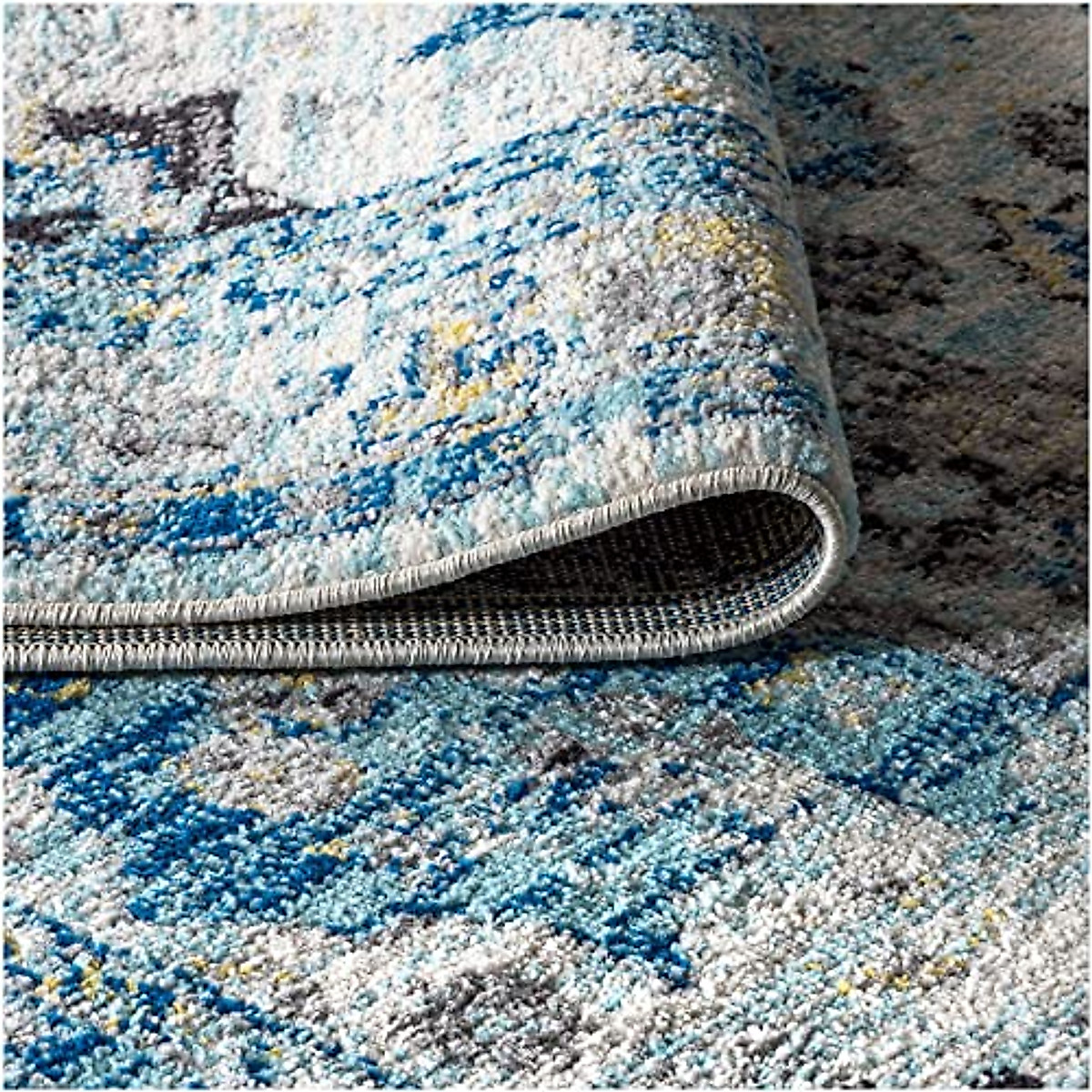 JONATHAN Y Modern Persian Boho Vintage Medallion Cream/Blue 3 ft. x 5 ft. Area-Rug, Bohemian, Easy-Cleaning, for Bedroom, Kitchen, Living Room, Non Shedding (MDP202A-3)