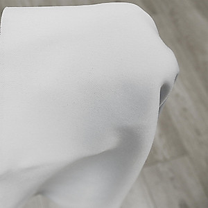 Stylish Fabric 60" Wide 100% Polyester Interlock Lining – Lightweight Knit Fabric by The Yard-for Apparel, Clothing, School Projects, Party Decorations, Drapery, and DIY, White 1 Yard