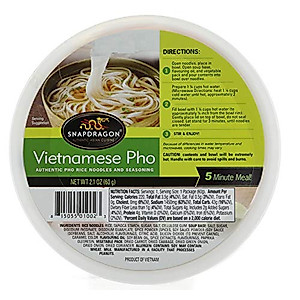 Instant Pho Noodle Bowls, Vietnamese Pho Bowls in Beef Broth Soup, Authentic Pho Rice Noodles and Seasoning, Gluten Free, 2.1 oz (Pack of 12)