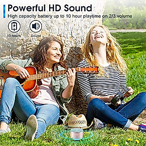 LENRUE A2 Portable Wireless Bluetooth Speaker with Built-in-Mic,Handsfree Call,AUX Line,TF Card,HD Sound and Bass for iPhone Ipad Android Smartphone and More(Rose Gold)