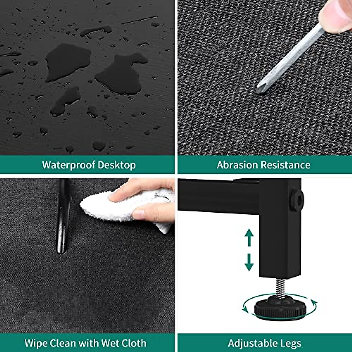 YITAHOME 7 Drawers Dresser- Fabric Storage Tower, Organizer Unit for Bedroom, Living Room, Hallway, Closets& Nursery- Sturdy Steel Frame, Wooden Top& Easy Pull Fabric Bins (Black/Grey)