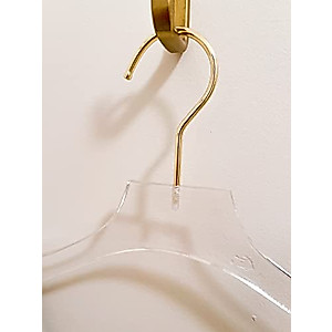 10 Pack Acrylic Clothes Hangers with Gold Hook