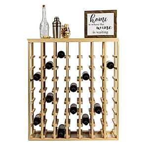 Creekside 56 Bottle Table Wine Rack (Pine) by Creekside - Exclusive 12 inch deep design conceals entire wine bottles. Hand-sanded to perfection!, Pine