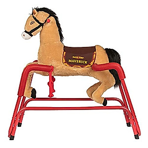 Rockin' Rider Maverick Plush Spring Horse , Brown , Large