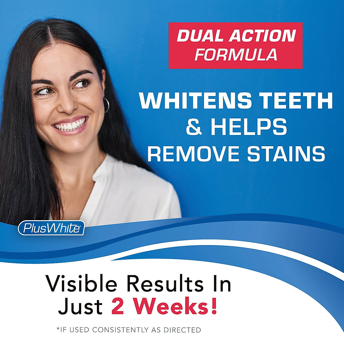 Plus White Coffee Drinker's Teeth Whitening Toothpaste - Removes Tooth Stains for Sensitive Teeth with Fluoride Cavity Protection & Tartar Control - Cool Mint Flavor (3.5 oz)