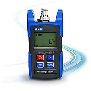 speedwolf 1310/1550nm FTTH Fiber Optic Light Source Mini Fiber Optic Tools with SC FC ST Adpater for Optical Fiber Maintenance(OLS622N)