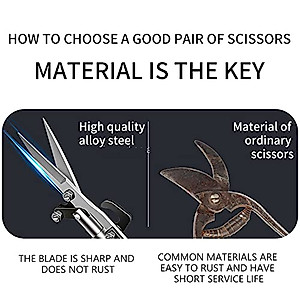 HLIGHT Portable Pointed Fruit Shears Picking Fruit Shears Cut Bud Pepper Pruning Gardening Cutter Household Garden Utility Tools,Blue