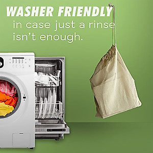 Sprout! Swedish Dishcloths for Kitchen, Household & Commercial Cleaning | Durable & Reusable Cellulose Sponge Cloths with Laundry Bag | Absorbent & Hygienic Paper Towel Replacement | Pack of 10