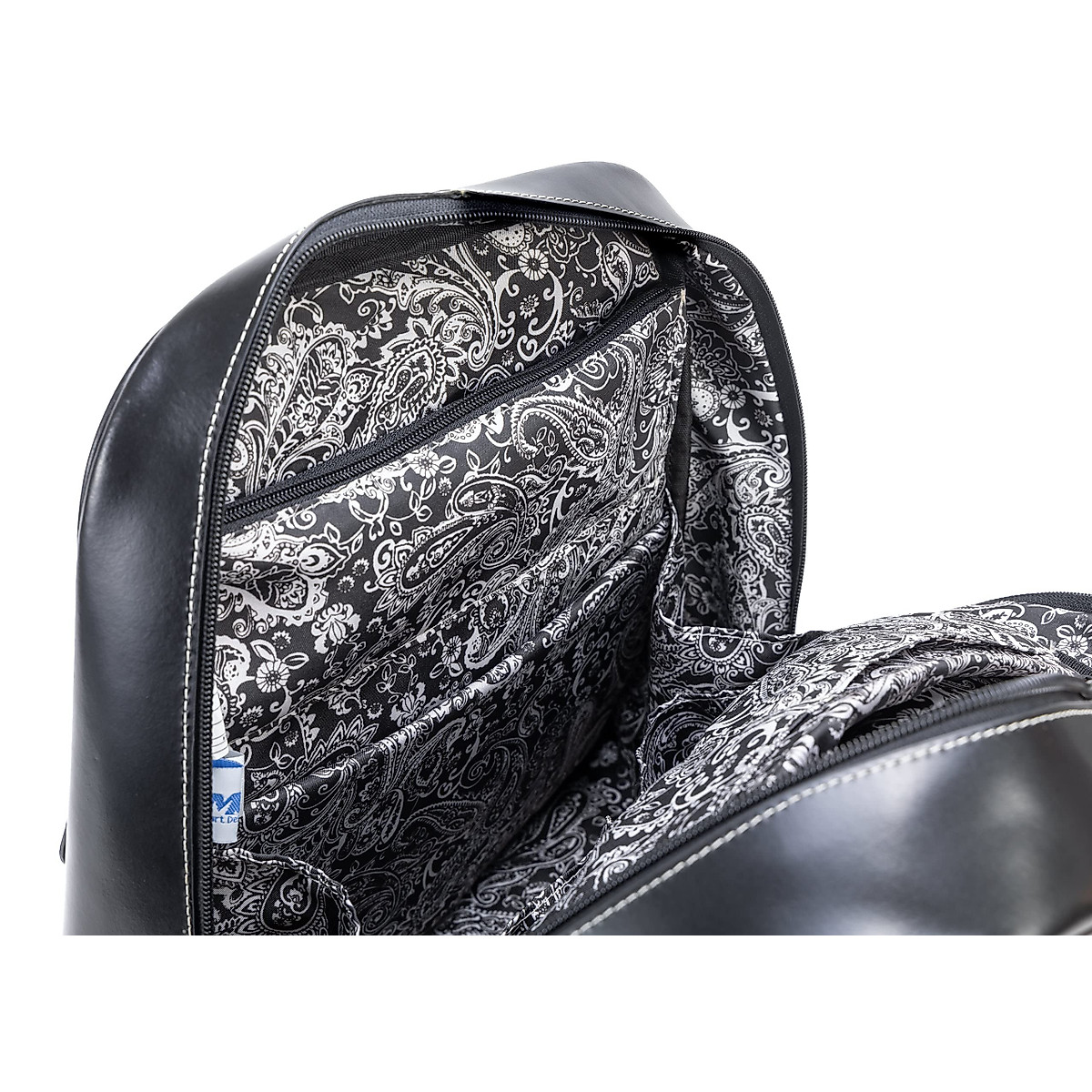 McKleinUSA Women's Leather Business Laptop Tablet Backpack, Black, Small