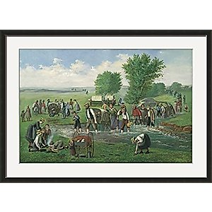 Imagekind Framed Print Entitled, Handcart Pioneers C. C. A. Christensen by Celestial Images | 28x22