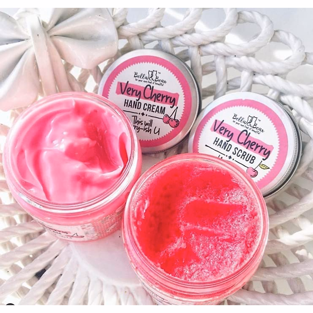 Bella & Bear Very Cherry Hand Cream for Dry Hands – 6.7oz Vegan Friendly Hand Moisturizer – Non Greasy and Fast Absorbing Formula