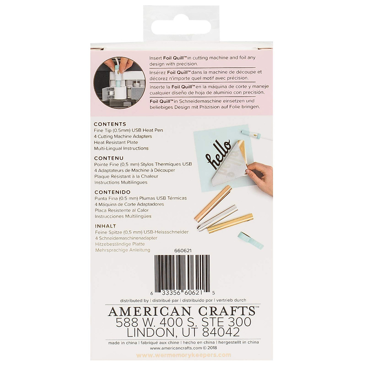 We R Memory Keepers Foil Quill Fine Tip Pen, Make Custom Designs for Planners, Journals, Cards, Scrapbook Pages, and More, Heat-resistant Grip, On-The-go USB Plug, Craft Projects
