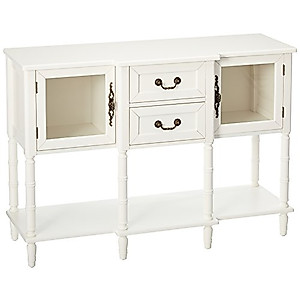 Kings Brand Furniture Wood Buffet Sideboard Cabinet Console Table, Cream White