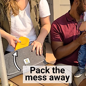 Stella Rose Suction-Go-Bowl® Dip-It Edition The World's Most Compact Toddler Suction Dish. 100% Food Grade Silicone. Transforms into Container. (Grey and Green)