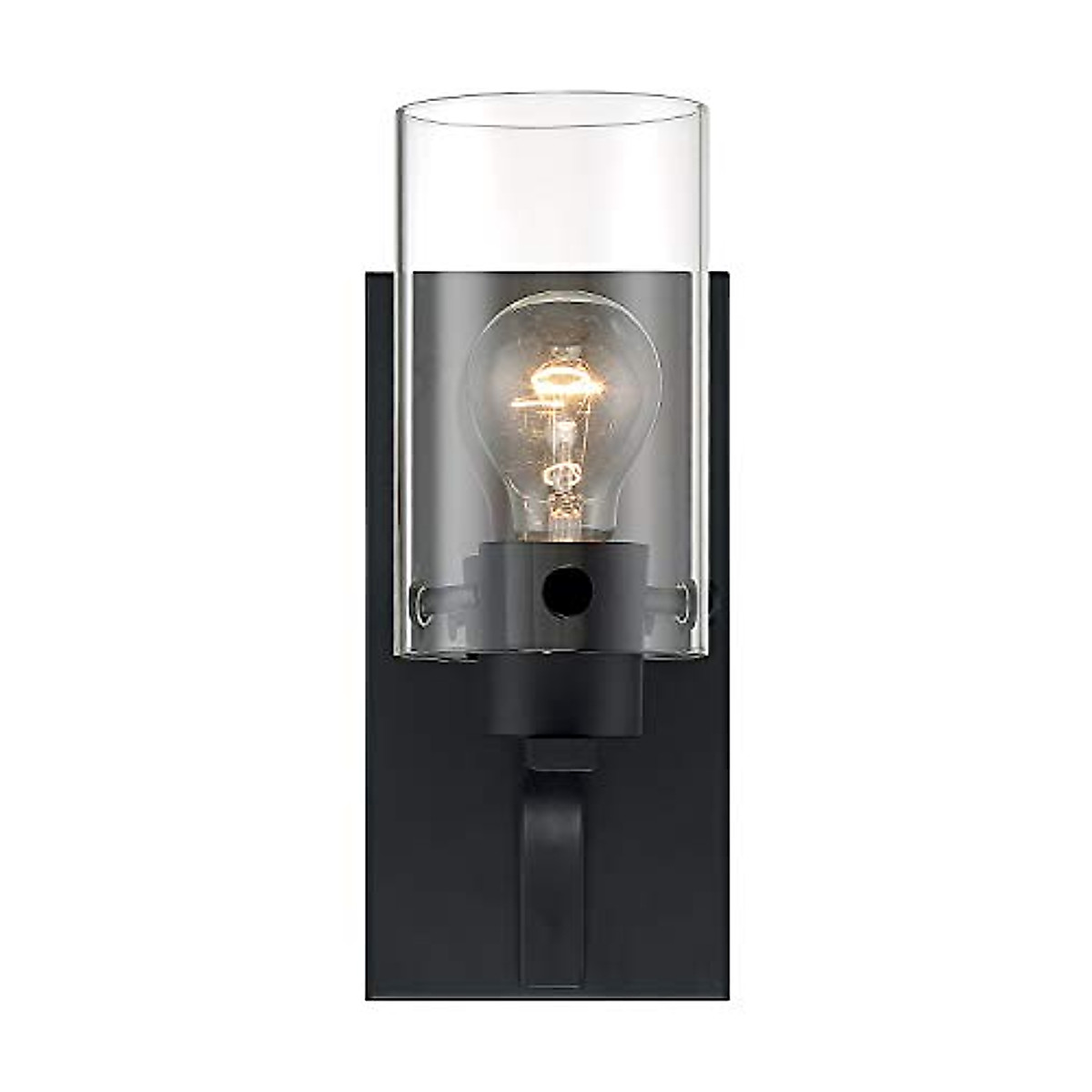 Nuvo 60/7271 Sommerset 1-Light Vanity Fixture with Clear Glass - Matte Black Finish