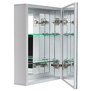 Miseno MNO2016MCBN MMC2016MC 16" x 20" Frameless 1 Door Medicine Cabinet