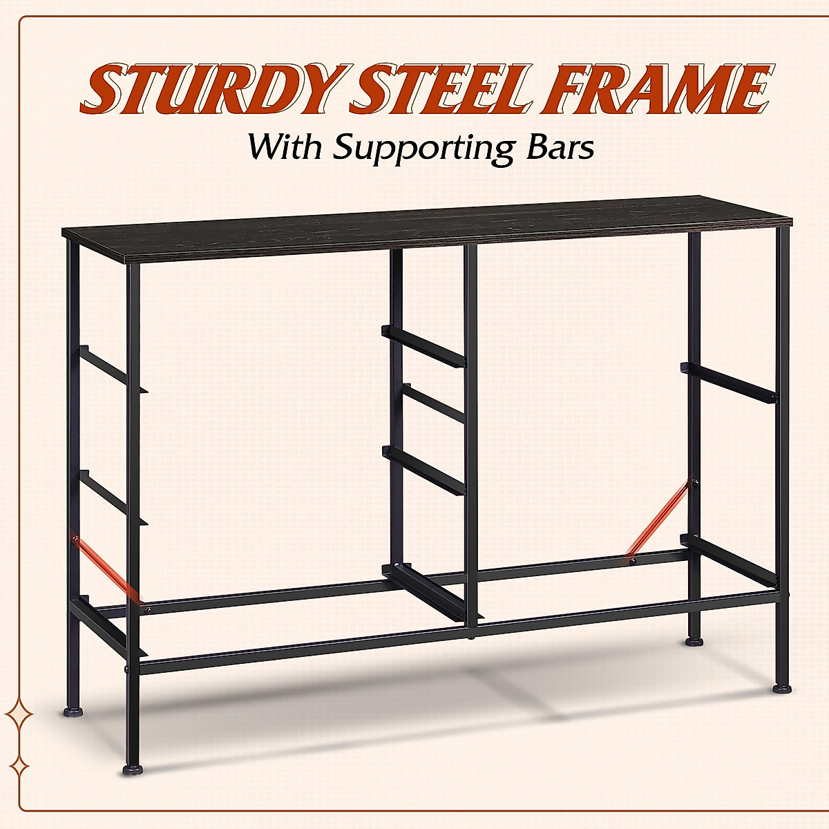 WLIVE Dresser for Bedroom with 5 Drawers, Wide Bedroom Dresser with Drawer Organizers, Chest of Drawers, Fabric Dresser for Living Room, Closet, Hallway, Charcoal Black Wood Grain Print