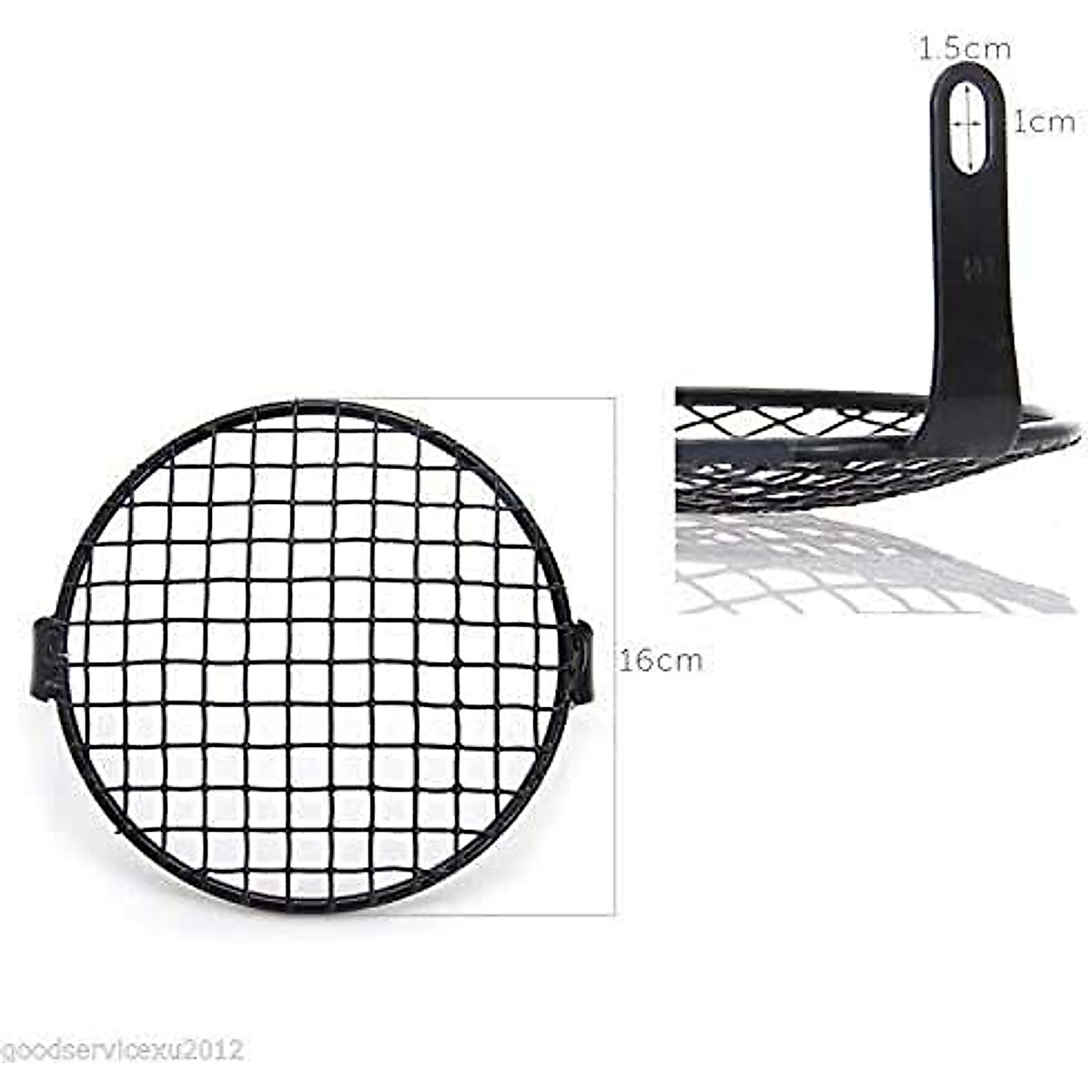 6.4" 12V 35W Old School Grille Retro Motorcycle ATV Side Mounting LED Headlight