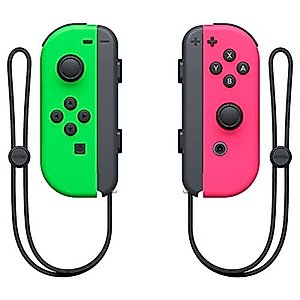 Joy-Con Pair - Neon Green/Neon Pink (Nintendo Switch) (Renewed)