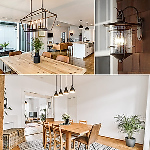 LUXRITE Vintage Candelabra LED Bulb 60W Equivalent, 550 Lumens, 3500K Natural White, LED Chandelier Light Bulbs 5W, Dimmable, Flame Tip Clear Glass, Filament LED Candle Bulbs, E12 Base (6 Pack)