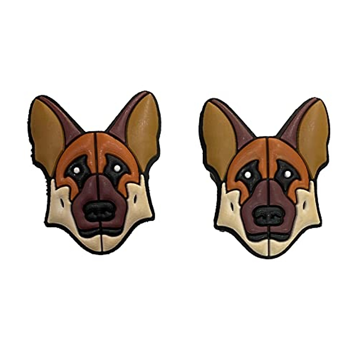 Damorr German Shepherd Dog Croc Charms Compatible with Croc Clogs Shoe Charms for Croc Pack of 2