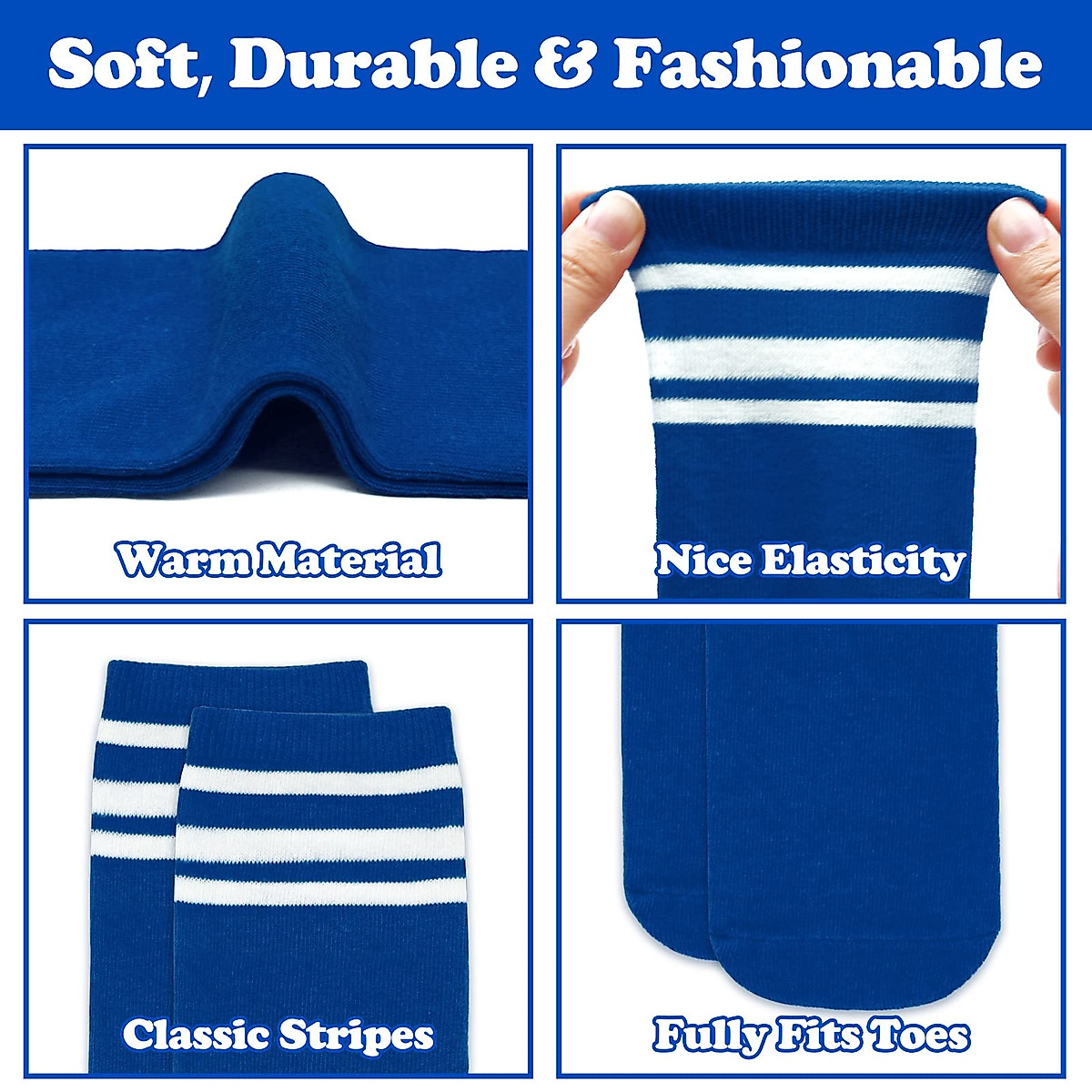 Youth Soccer Socks Kids Boys Soccer Socks Youth Baseball Socks Baby Toddler Knee High Socks Girls Soccer Socks Kids