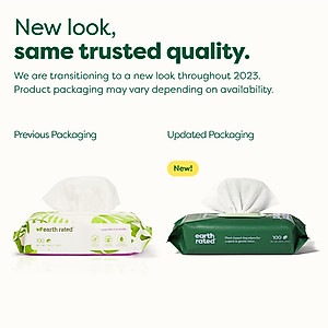 Earth Rated Hypoallergenic Dog Wipes, Cleaning and Odor-Controlling Grooming Wipes for Paws, Body, and Butt, Perfect for Puppy and Adult Dogs, Lavender Scented, 100 Count