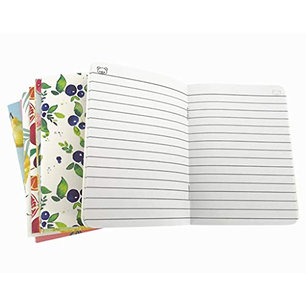 Alimitopia 24pcs Mini Notebook,Portable Pocket Journal Steno Memo Notebook MiniDaily NotePad (Fruit Patterns (24pcs))