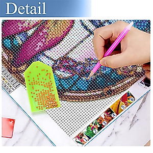 JFYHAB 5D Diamond Painting Kits Dragonfly Stained Glass DIY Diamond Full Drill Round Diamond Art Painting for Adults Paint with Diamonds Pictures Gem Art Painting Kits DIY Crafts 11.8x11.8in