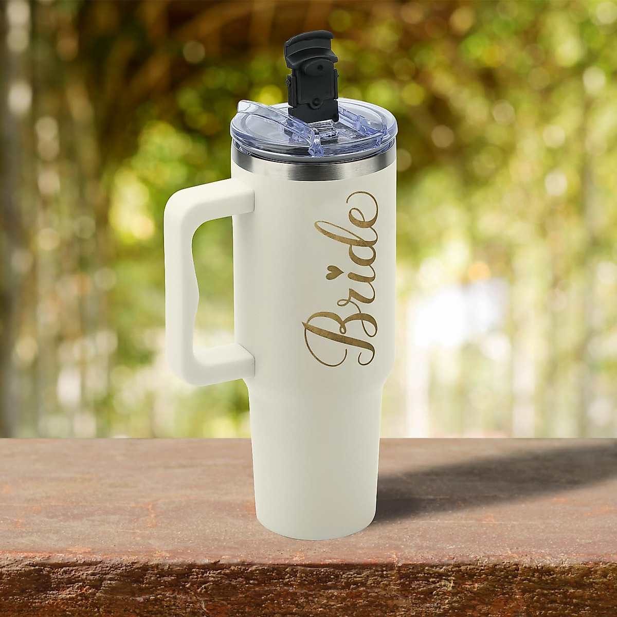 FROOBLEQUIRK 40oz Stainless Steel Tumbler - Insulated Water Bottle, Miss to Mrs Cup, Bridal Shower & Engagement Gift, Wedding & Bachelorette Party Present