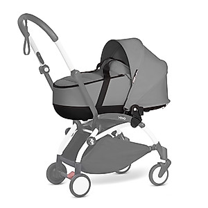 Babyzen YOYO 0+ Bassinet, Grey - Includes Thick Double Mattress, Ventilated Shell & Canopy - Requires YOYO2 Frame (Sold Separately)