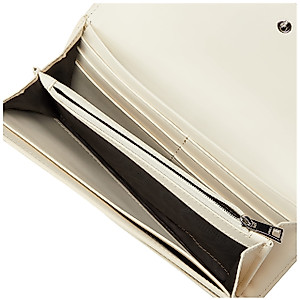 Furla 1003-WH000 SPLENDIDA CONTINENTAL WALLET SLIM, Women's, White Cotton