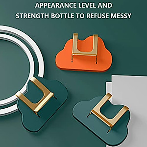 Sluoch Adhesive Hair Dryer Holder - Stick on Wall or Wall Mount Bathroom Hair Blow Dryer Rack Organizer Compatible with Hair Dryers (White)