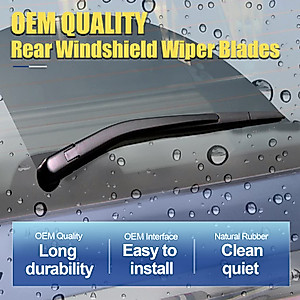 3 wipers Replacement For Ford Explorer 2011-2018 Original Equipment Front and Rear Windshield Wiper Blades Set 26"+22"+11" (Set of 3) Pinch Tab