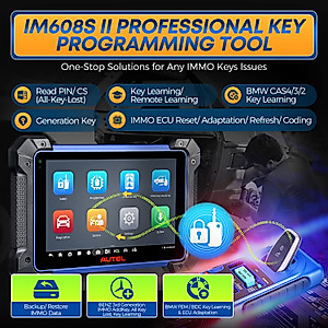 Autel MaxiIM IM608S II: 2024 Same as IM608 PRO II Top IMMO Key FOB Programming Tool, XP400 PRO GBOX3 APB112 IMKPA [Valued $1316], OE ECU Coding, 40+ Service, 3K+ Bidirectional, Up of IM608 PRO/ IM508S