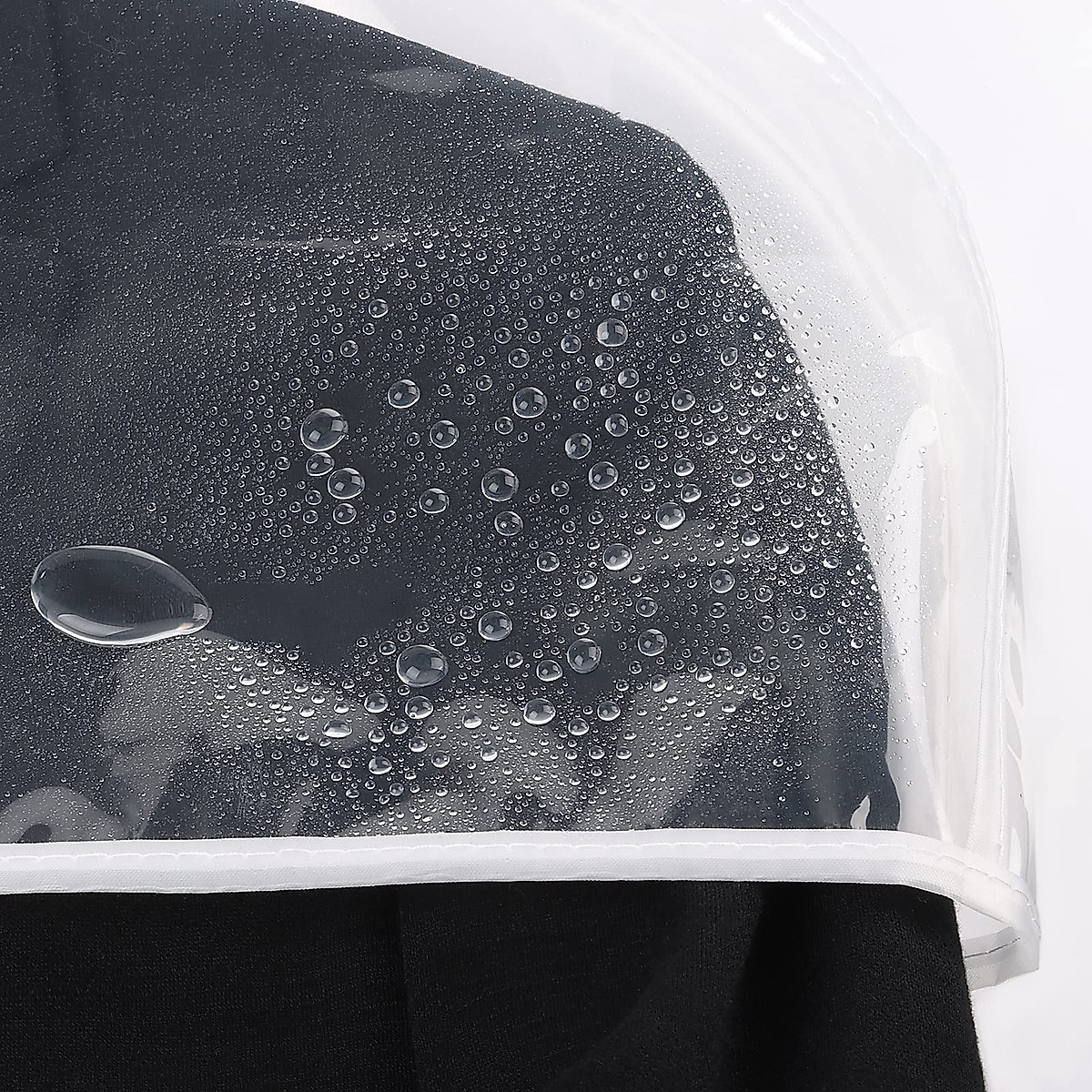 Zilink Clear Shoulder Covers for Clothes (Set of 15) Breathable Clothes Dust Cover Protectors with 2" Gusset for Suit, Coats, Jackets